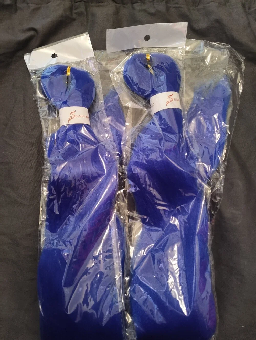 Source Unknown | Hair | 2 Bundles Blue Prestretched Synthetic Braiding ...